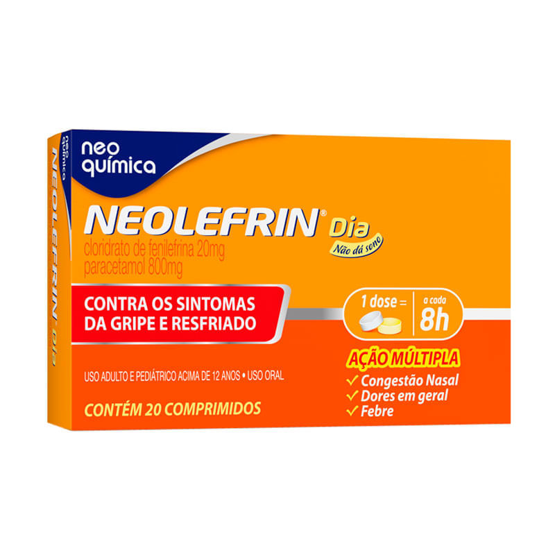 Neolefrin Dia 20 Comprimidos | Farmácia Online Drogal