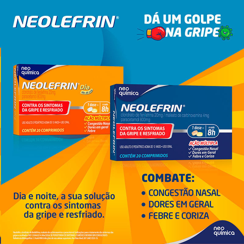 Neolefrin Dia 20 Comprimidos | Farmácia Online Drogal