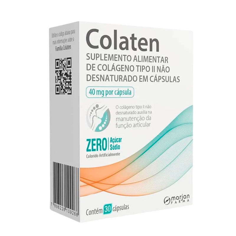 Suplemento Alimentar Colaten 40mg 30 Cápsulas - Na Drogal