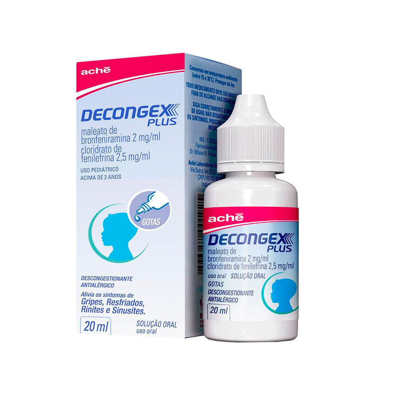 Decongex Plus Solução Gotas 20ml: Para que serve, Preço,Bula