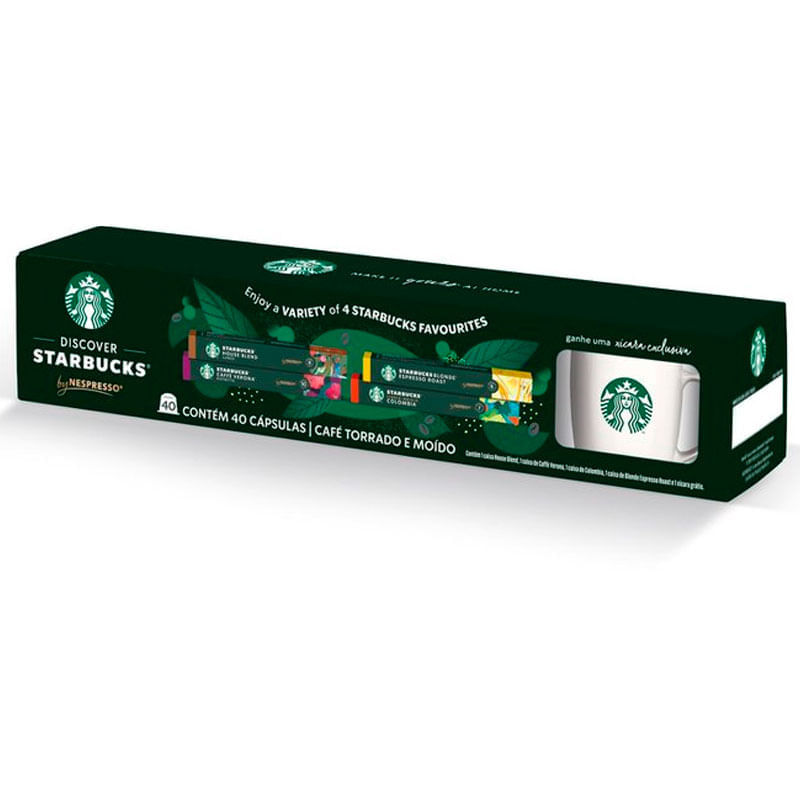 Kit Cápsulas Starbucks Nespresso + Xícara Grátis - Drogal