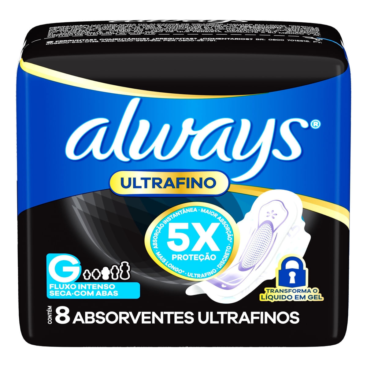 Absorvente Always Ultrafino Com Abas, Alta Proteção - Drogal