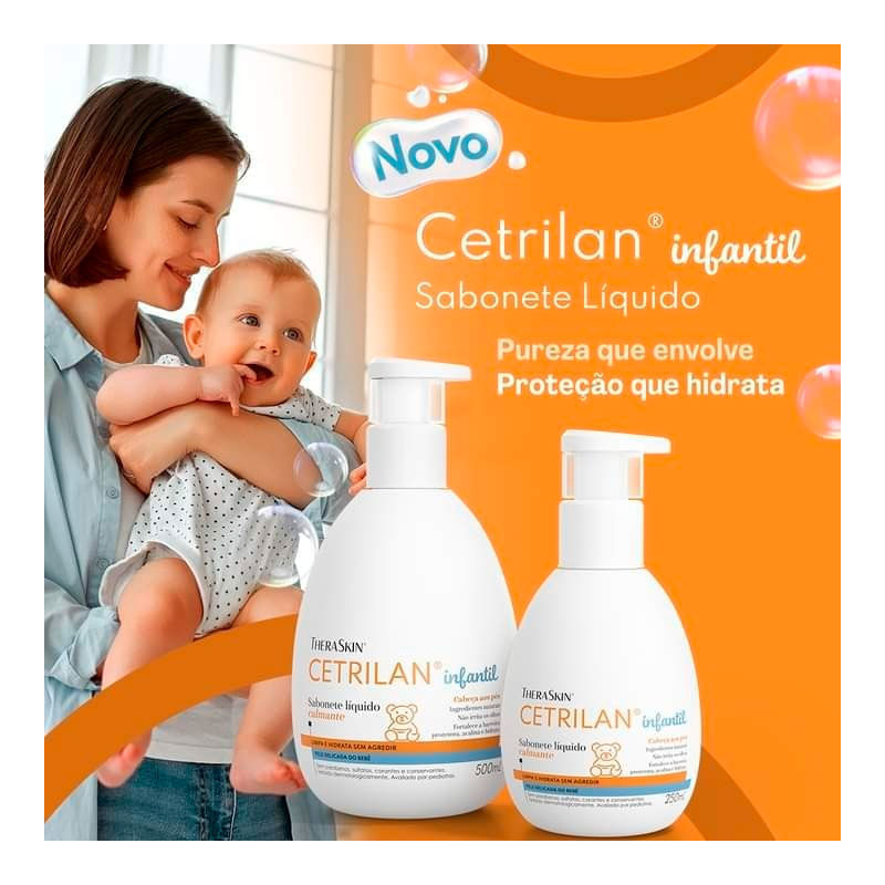 Sabonete Líquido Calmante Infantil TheraSkin Cetrilan Cabeça aos Pés ...