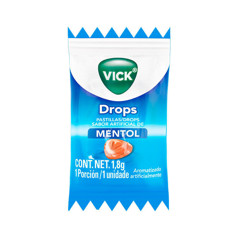 Pastilha Vick Drops Sabor, Gengibre, Mentol e Mel | Drogal