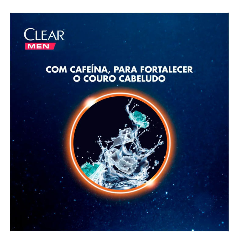 Clear Men Queda Control cabelo forte, couro cabeludo saudável