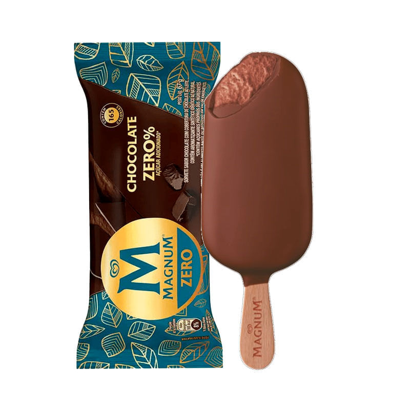 Sorvete Kibon Magnum Zero Açúcar Chocolate 90g | Farmácia Online Drogal