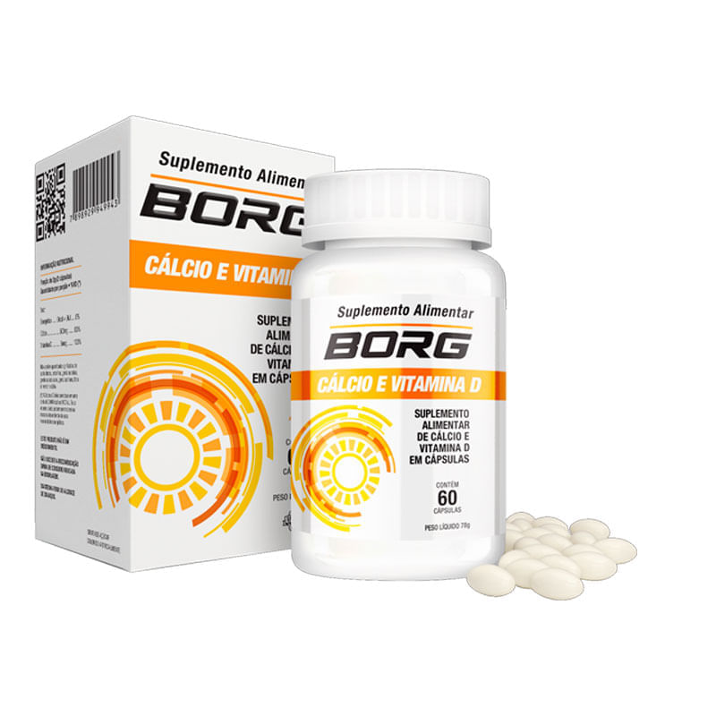 Suplemento Alimentar Borg Cálcio e Vitamina D - Compre Na Drogal