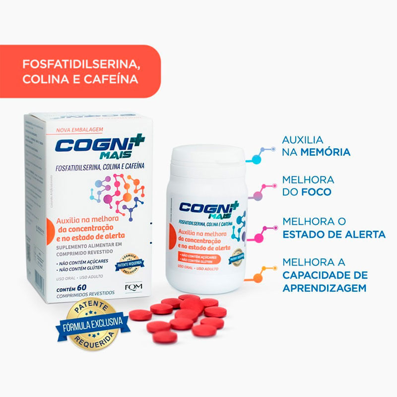 Suplemento Alimentar Cogni Mais 60 Comprimidos - Drogal