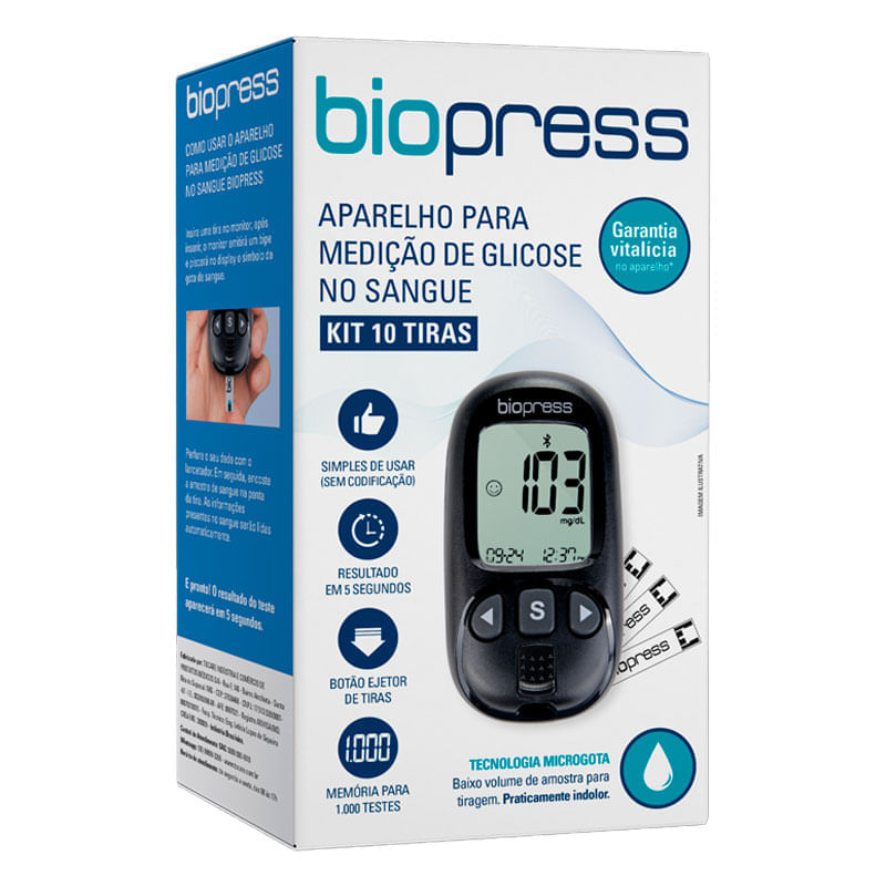 Kit Aparelho para Medição de Glicose Biopress - Compre Na Drogal