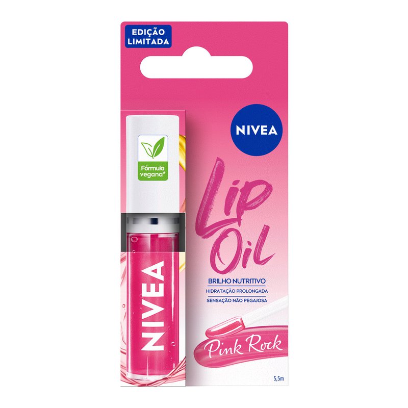 Nivea Lip Oil Pink Rock - Hidratação Prolongada | Drogal