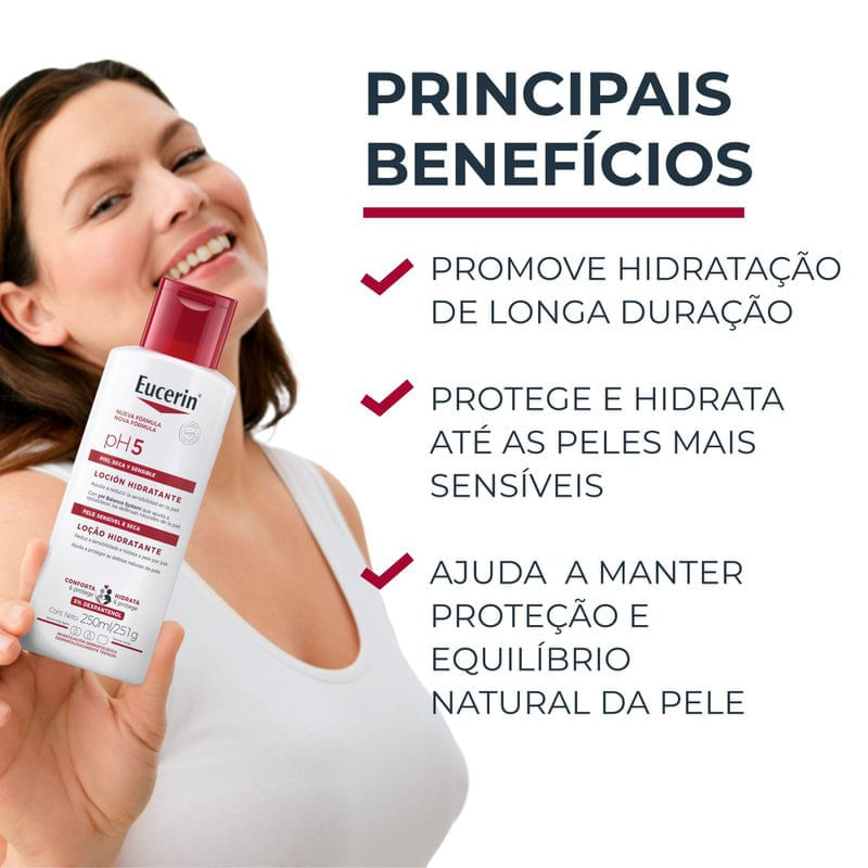 Loção Hidratante Eucerin pH5 250ml - Compre na Drogal