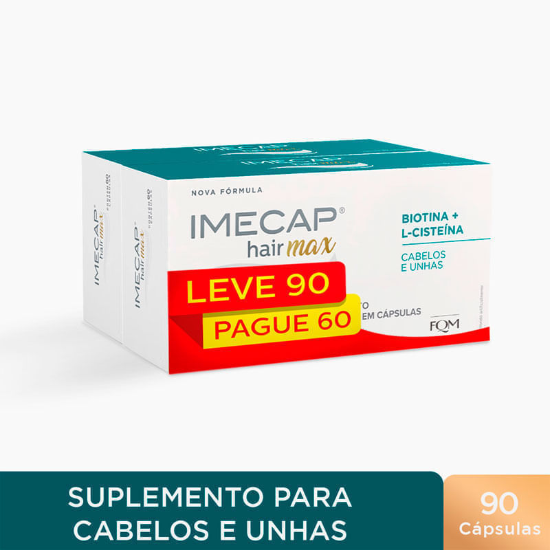 Suplemento Alimentar Imecap Hair Max Cabelos e Unhas - Drogal