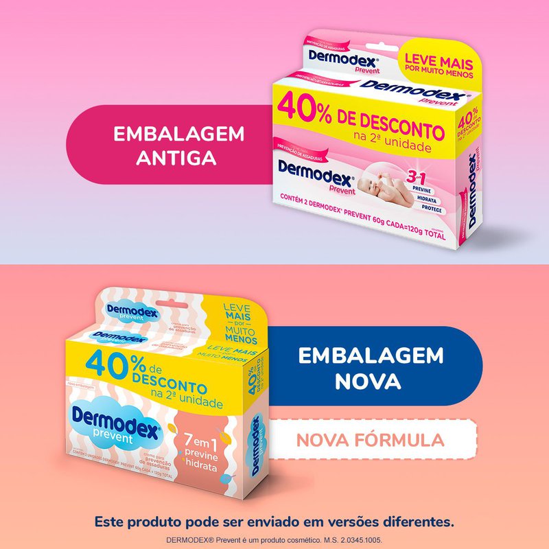 Kit Dermodex Prevent 2 Unidades 60g: Ação 7 em 1 | Drogal
