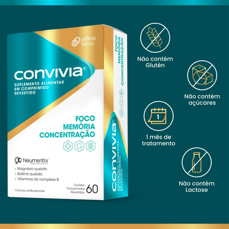 Suplemento Convivia 60 Comprimidos: Como usar, Preço