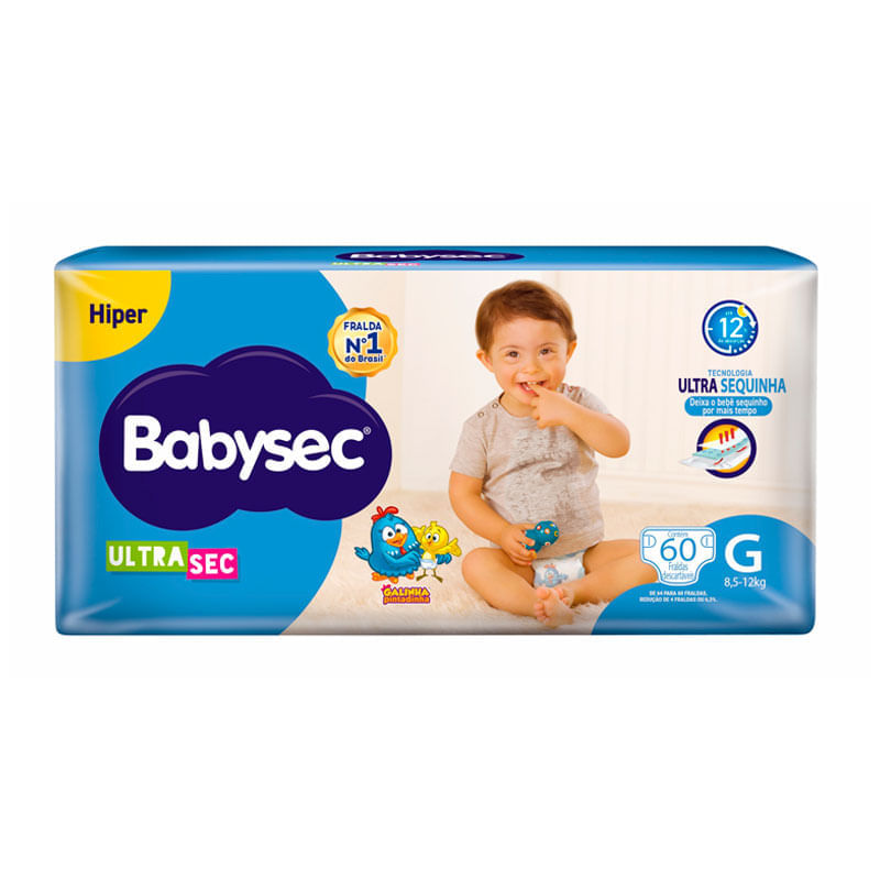 Fralda em Promoão - Babysec Hiper G 60 Unidades - Na Drogal