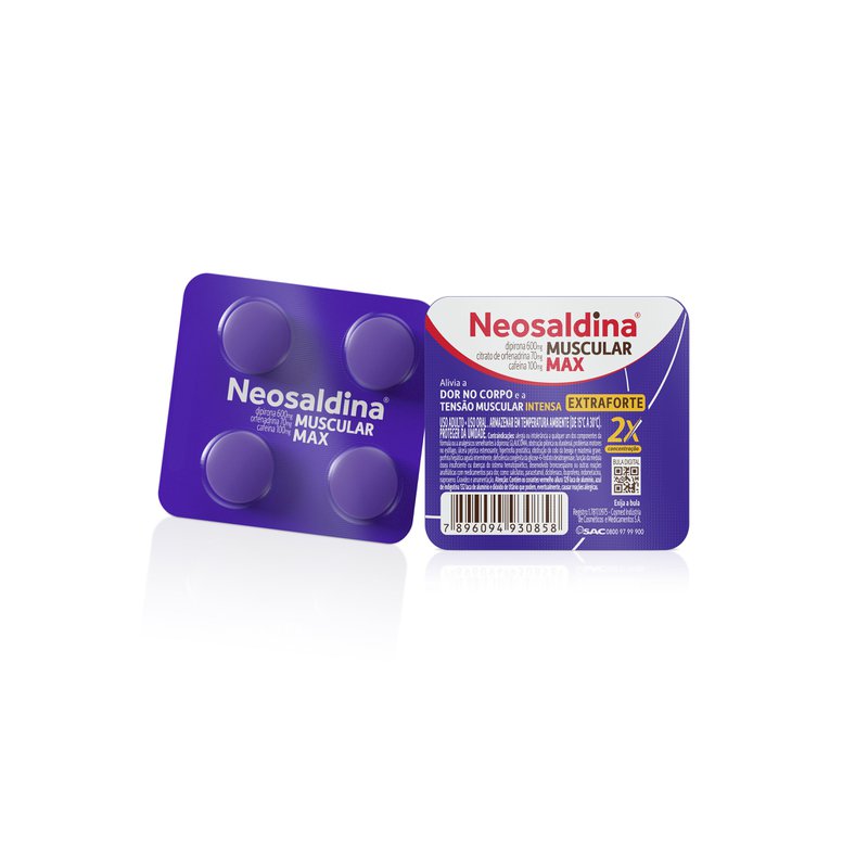 Neosaldina Muscular Max 4 Comprimidos, Para que serve - Drogal