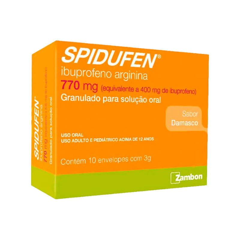 Spidufen 770mg 10 Envelopes 3g, Para que serve, Bula - Drogal