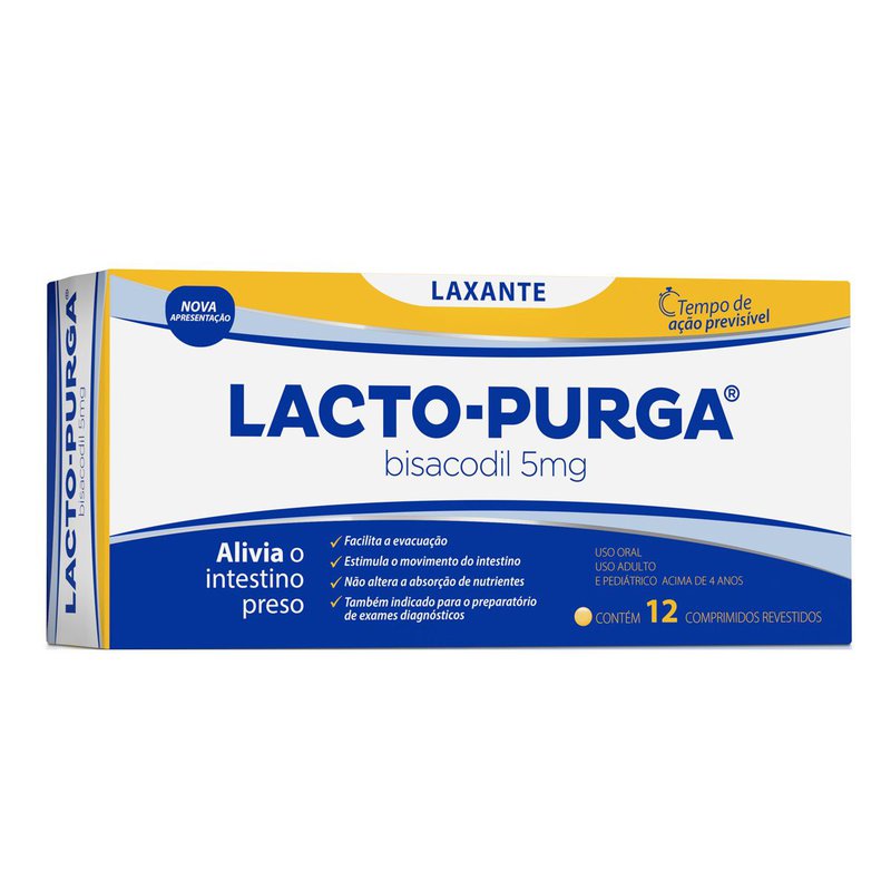 Laxante Lacto Purga 5mg 12 Comprimidos, Para que serve, Como Usar