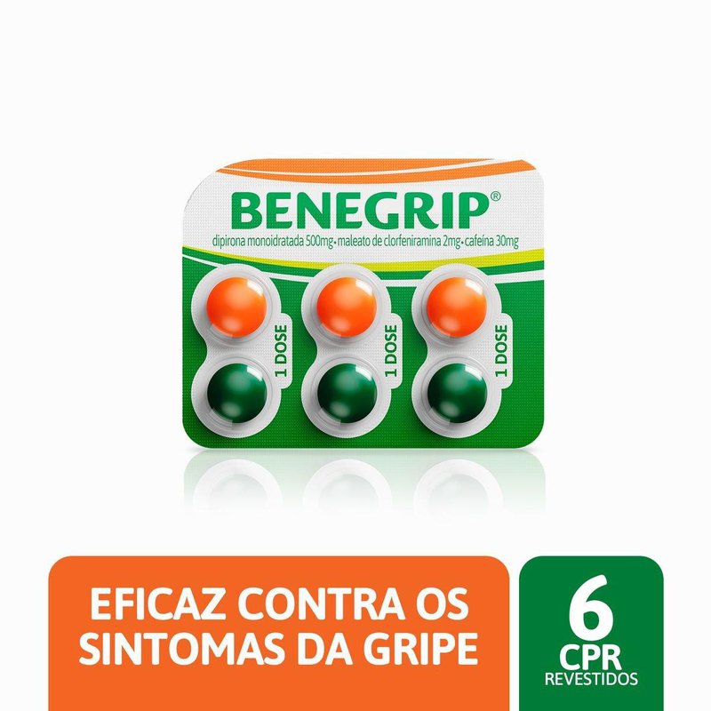 Antigripal Benegrip 6 Comprimidos, Para que serve, Bula