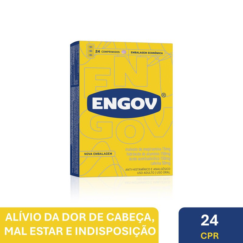 Engov 24 Comprimidos, Como Usar, Para que Serve - Na Drogal