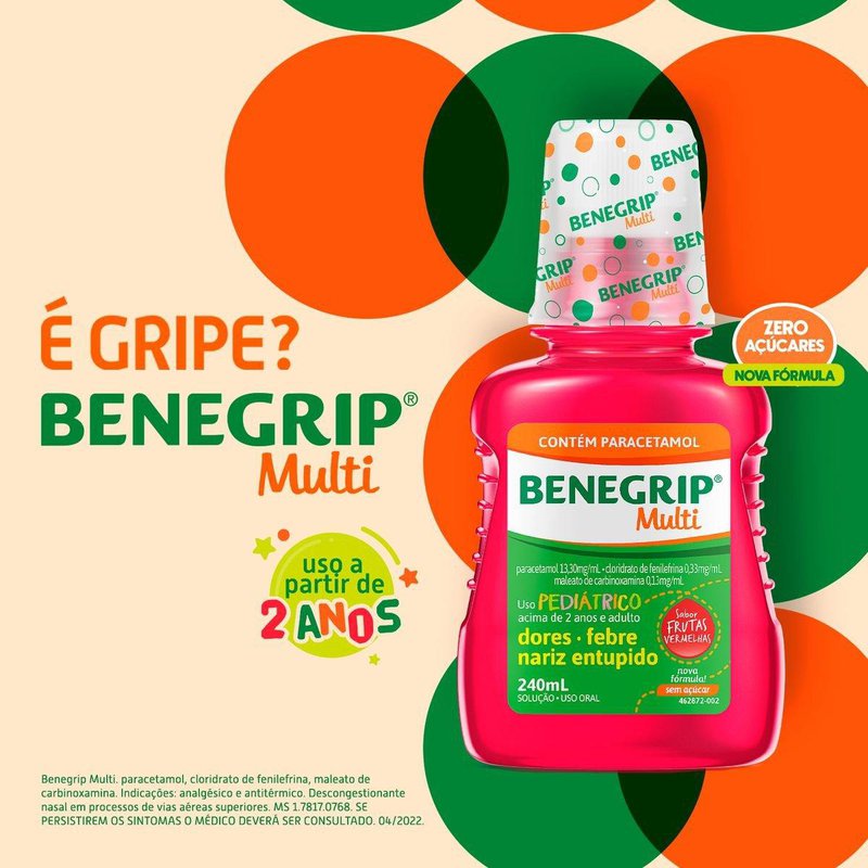 Antigripal Benegrip Multi Solução Oral, Para que serve - Drogal