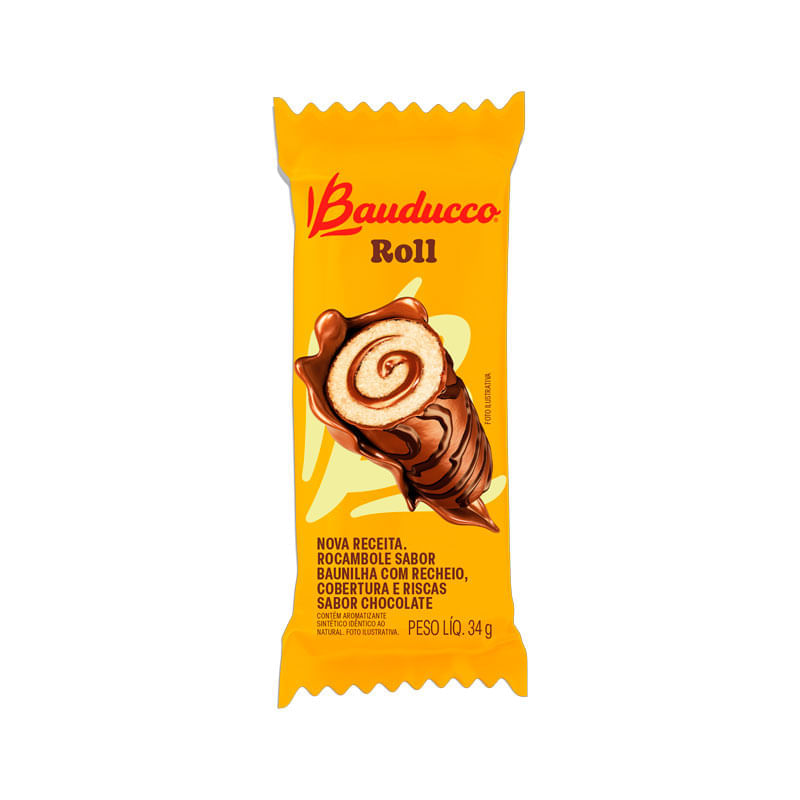 Bolinho Roll Bauducco Sabor Chocolate 34g