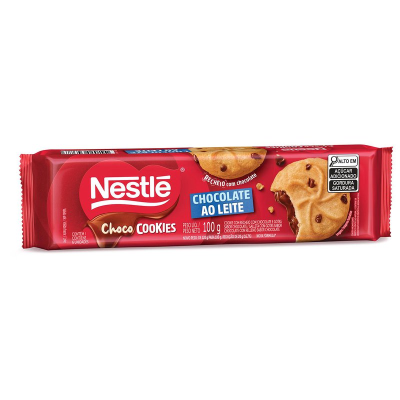 Choco Cookies Nestlé Recheio de Chocolate 100g - Na Drogal
