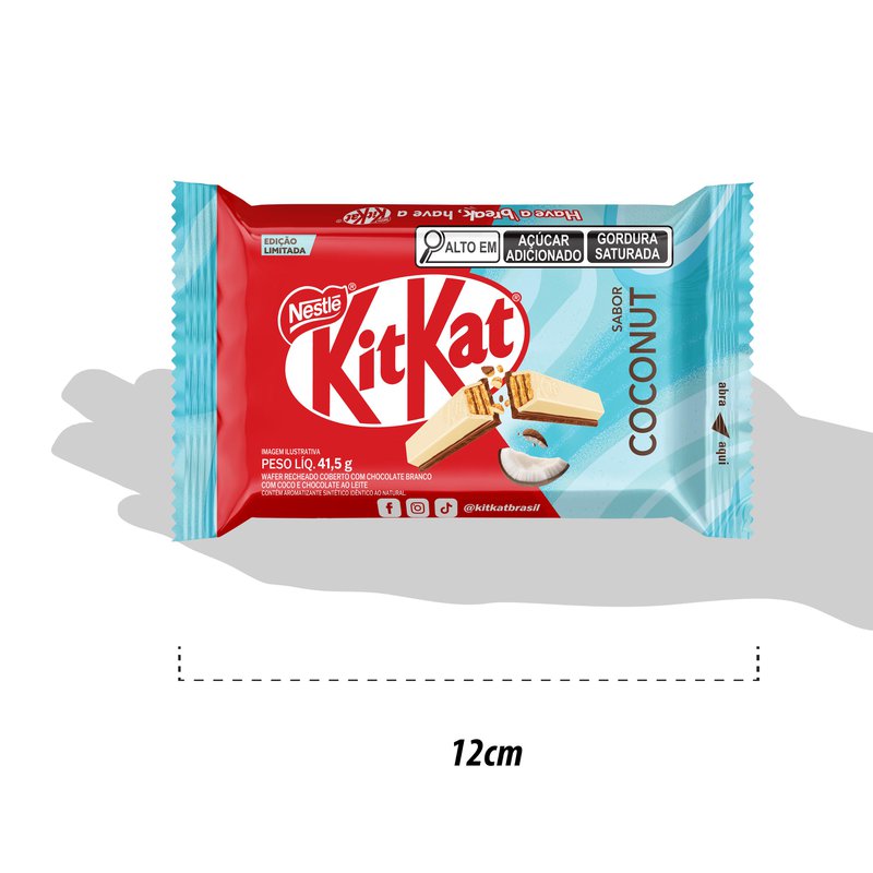 Chocolate Nestlé KitKat Coconut 41,5g, KitKat Sabor Coco - Drogal