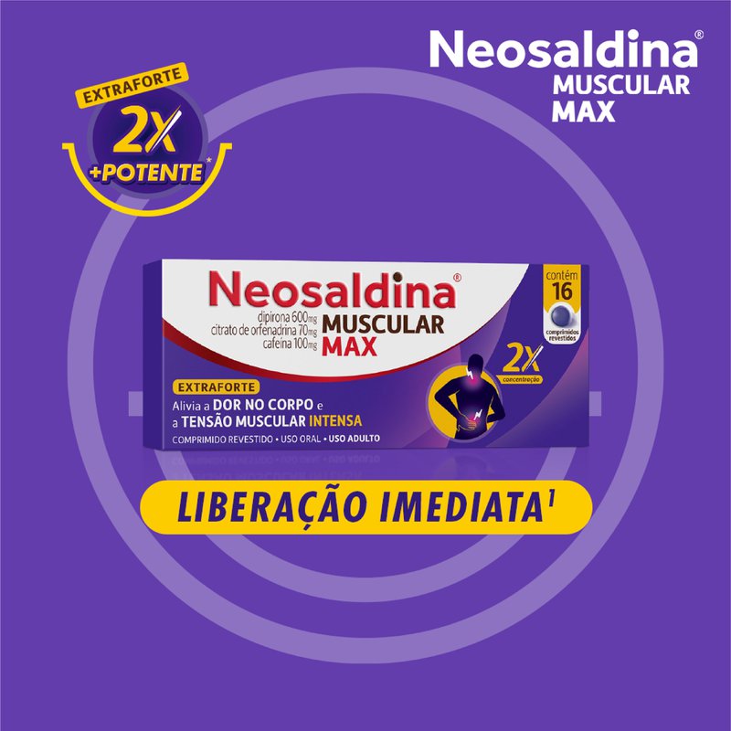Neosaldina Muscular Max 16 Comprimidos, Para que serve - Drogal