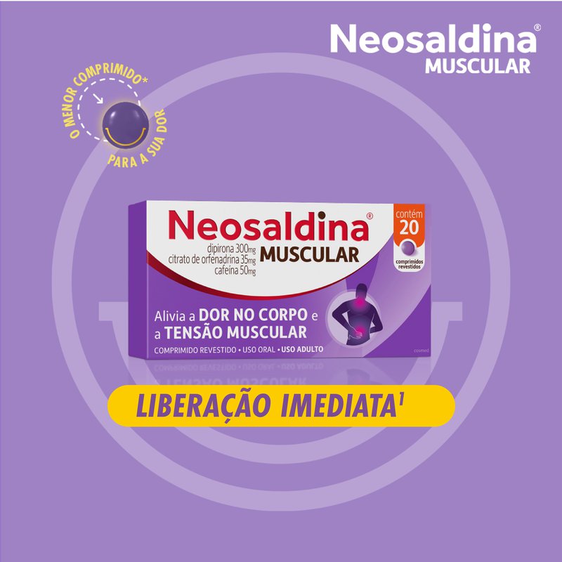 Neosaldina Muscular 20 Comprimidos, Para que serve, Bula - Drogal