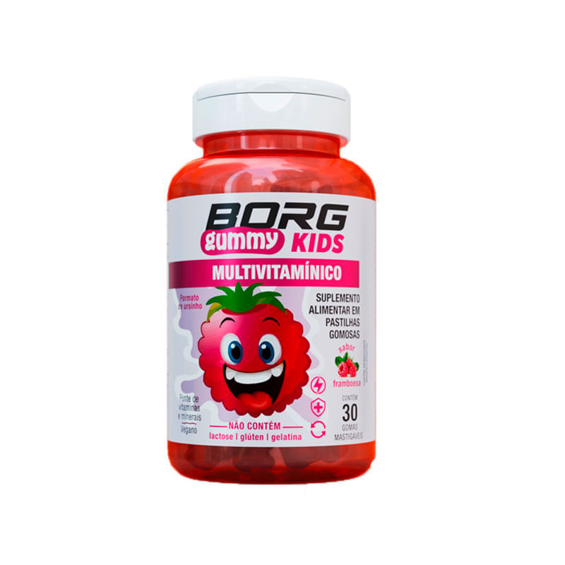 Borg Gummy Kids Multivitamínico Framboesa | Drogal