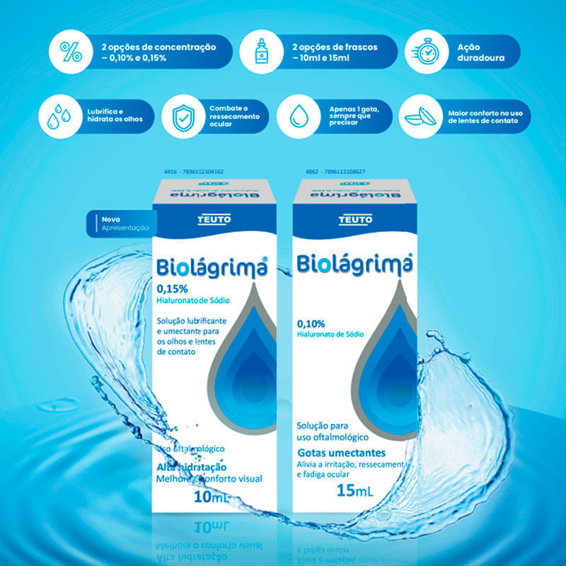 Biolágrima 0,15% Solução Oftálmica Estéril 10ml| Como usar Drogal