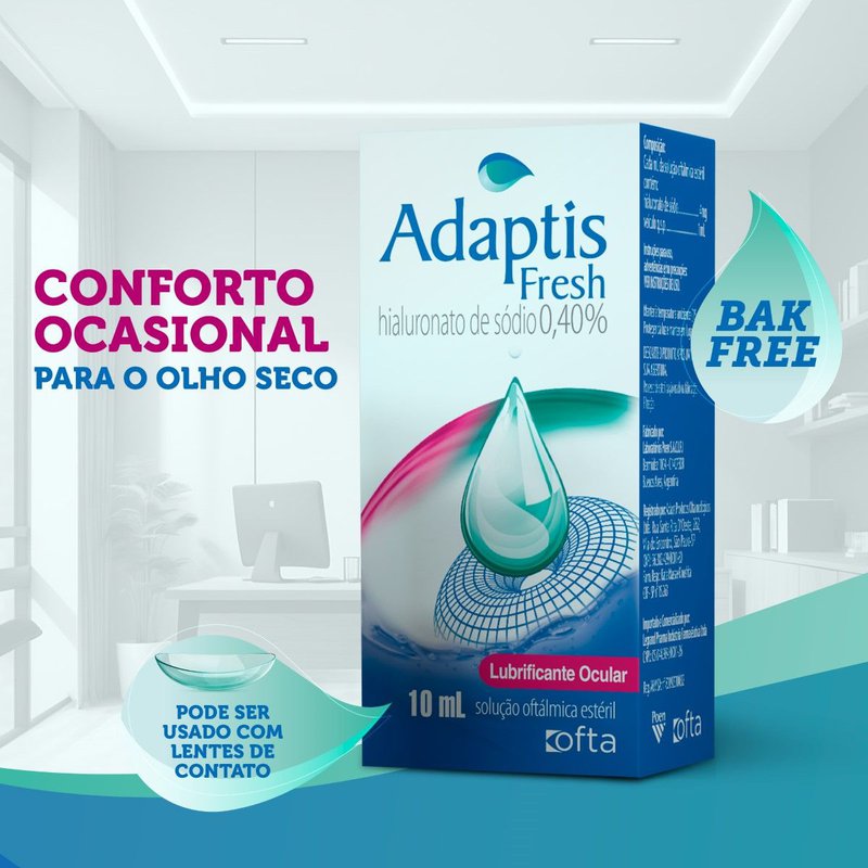 Adaptis Fresh 0,40% Solução Oftálmica Estéril 10ml - Na Drogal