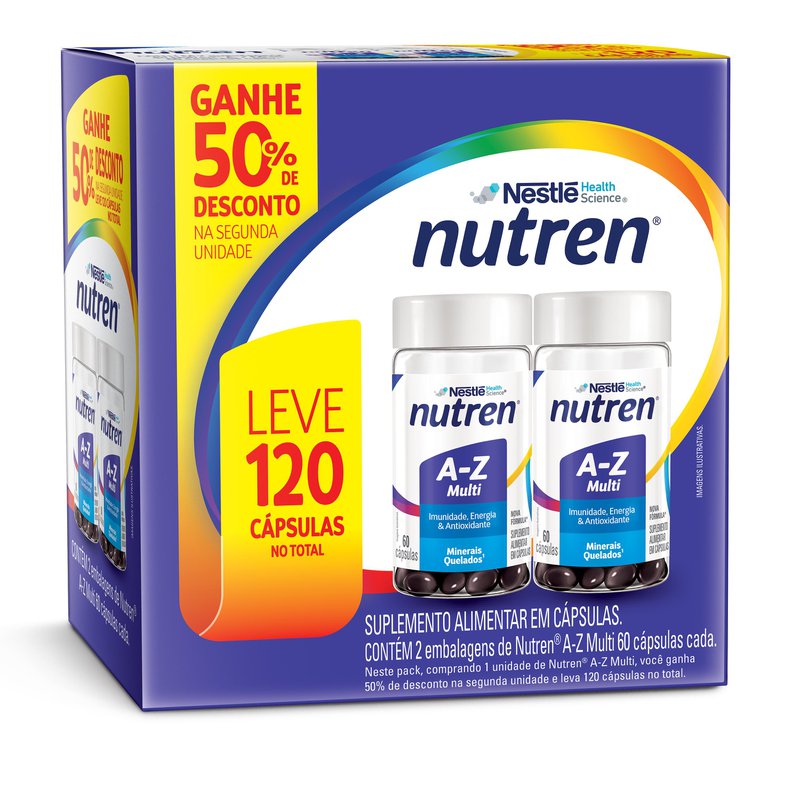 Kit Nutren A-Z Multivitamínico 120 Cápsulas | Drogal