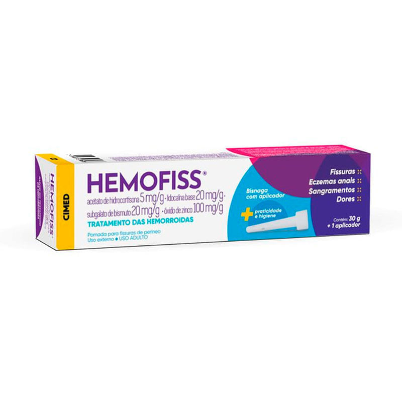 Pomada para Hemorroidas Hemofiss 30g + 1 Aplicador - Drogal