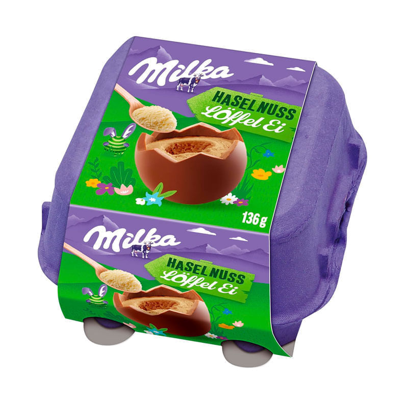 Chocolate Milka Egg Ovo de Colher Creme Avelã 4 Unidades | Drogal
