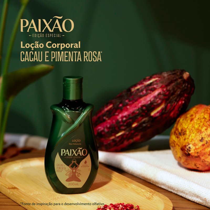 Loção Hidratante Paixão Cacau & Pimenta Rosa 200ml