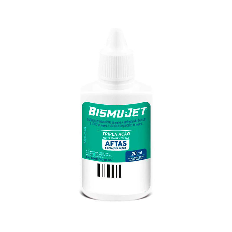 Bismu-Jet 20ml: Tratamento Para Aftas na boca