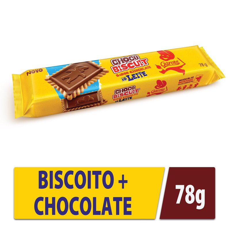 Biscoito Garoto Choco Biscuit Chocolate - Compre na Drogal