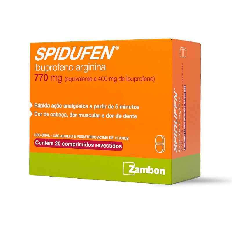 Spidufen 770mg 20 Comprimidos Revestidos - Compre na Drogal