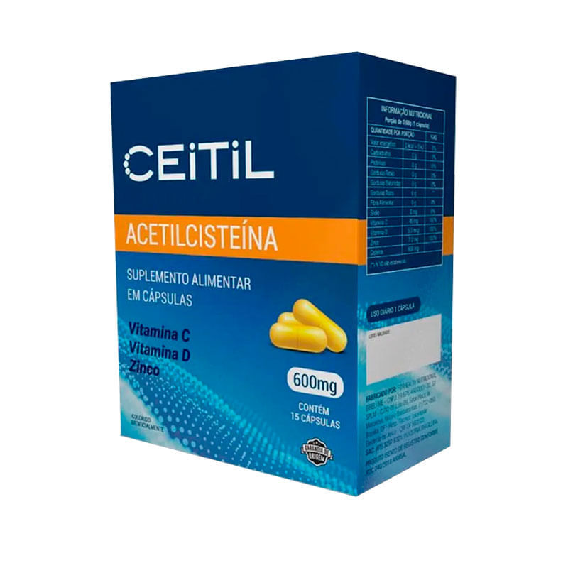 Ceitil 600mg 15 Cápsulas: O que é, Posologia | Drogal