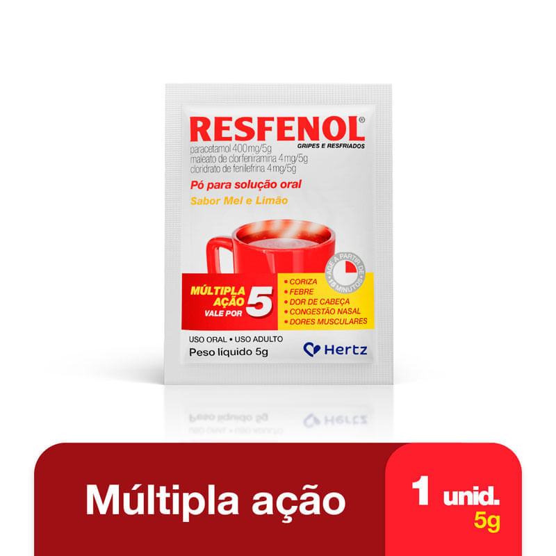 Resfenol Pó Para Solução Oral Sabor Mel e Limão - Na Drogal