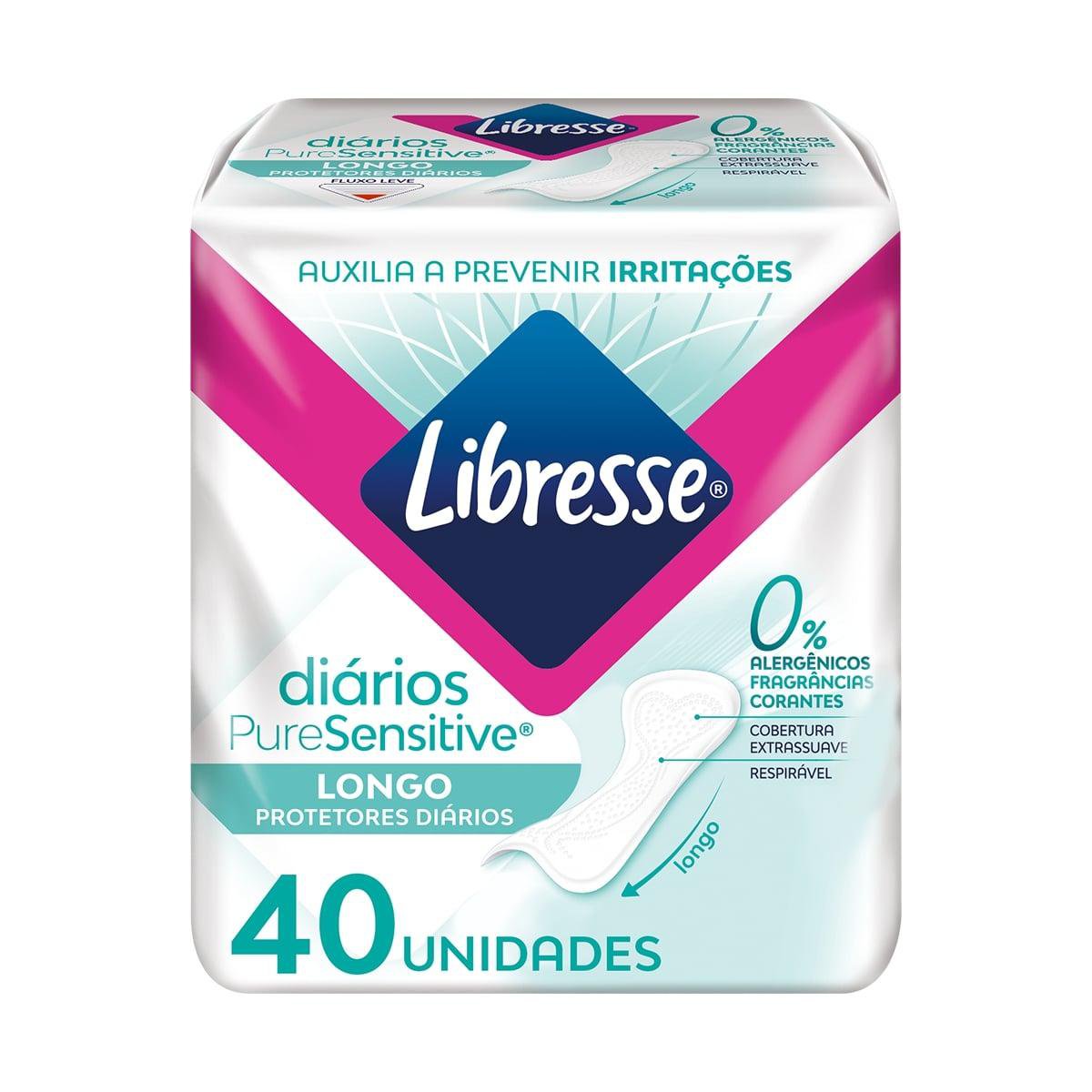 Protetor Diário Libresse:Pure Sensitive 40 Unidades | Drogal