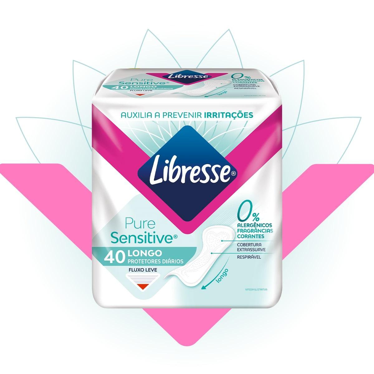 Protetor Diário Libresse:Pure Sensitive 40 Unidades | Drogal