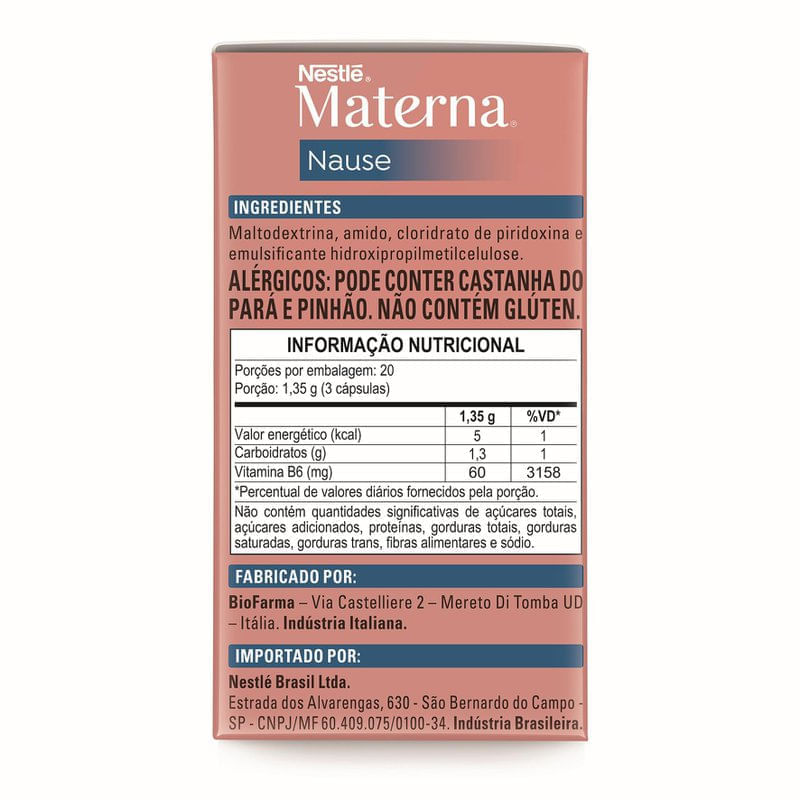 Suplemento Alimentar Materna Nause 60 Cápsulas: Como tomar e Mais