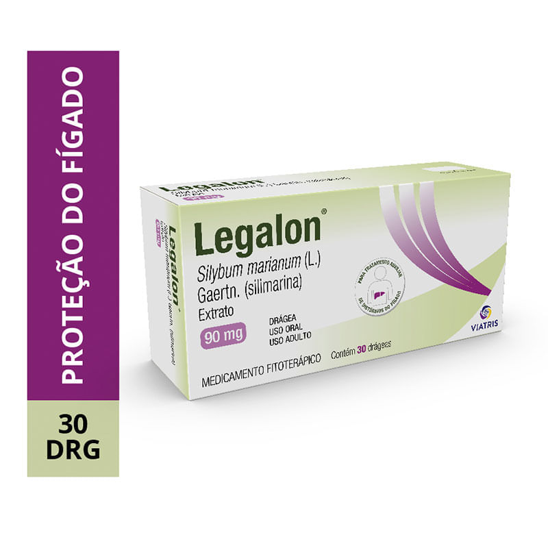 Legalon 90mg 30 Drágeas - Para que serve, Bula, Preço | Drogal