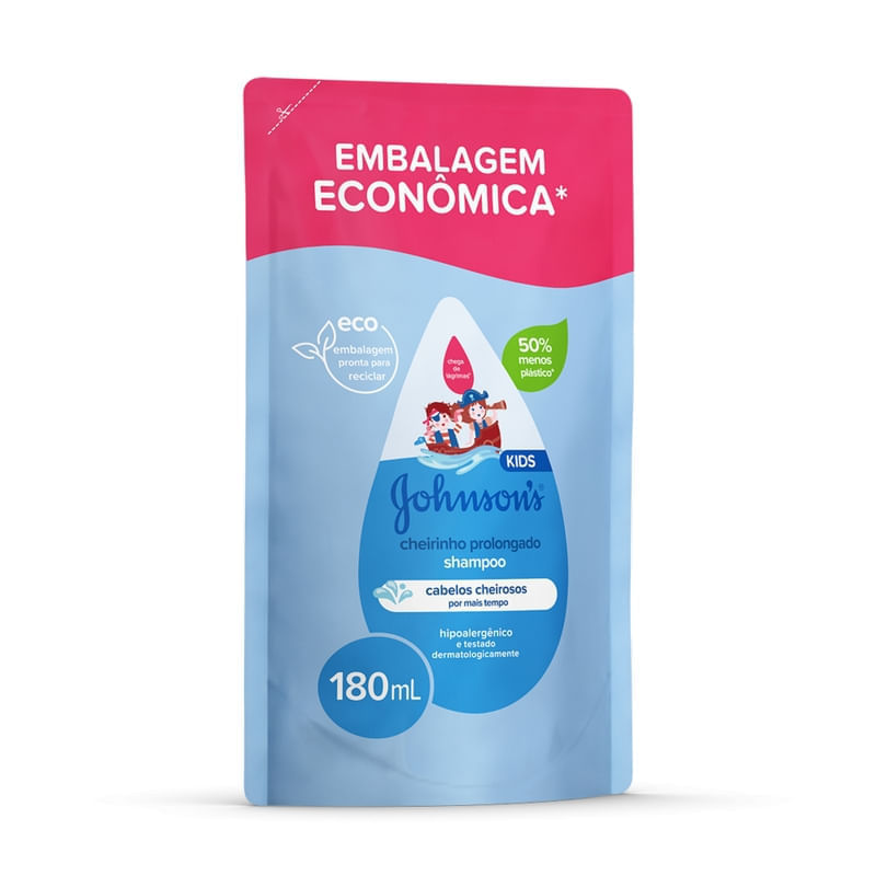 Refil Shampoo: Johnson's Baby Cheirinho Prolongado 180ml