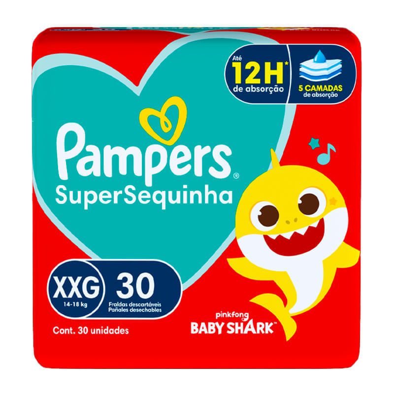Fralda Pampers Super Sequinha XXG 30 Unidades: Drogal