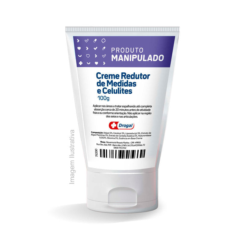 Creme Redutor de Medidas e Celulites 100g: Manipulação