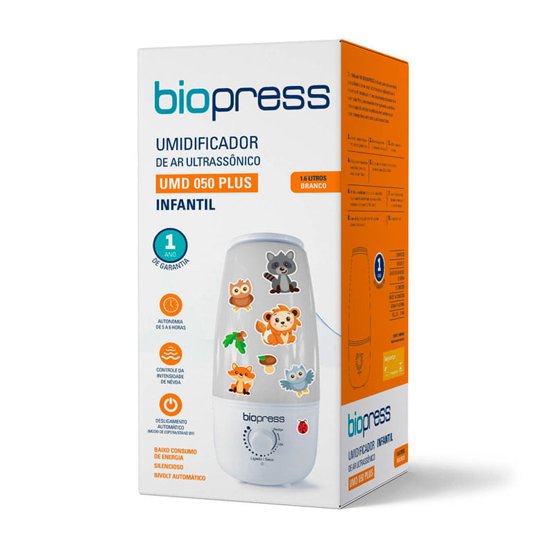 Umidificador Ultrassônico Biopress Plus Infantil 1,6L | Drogal